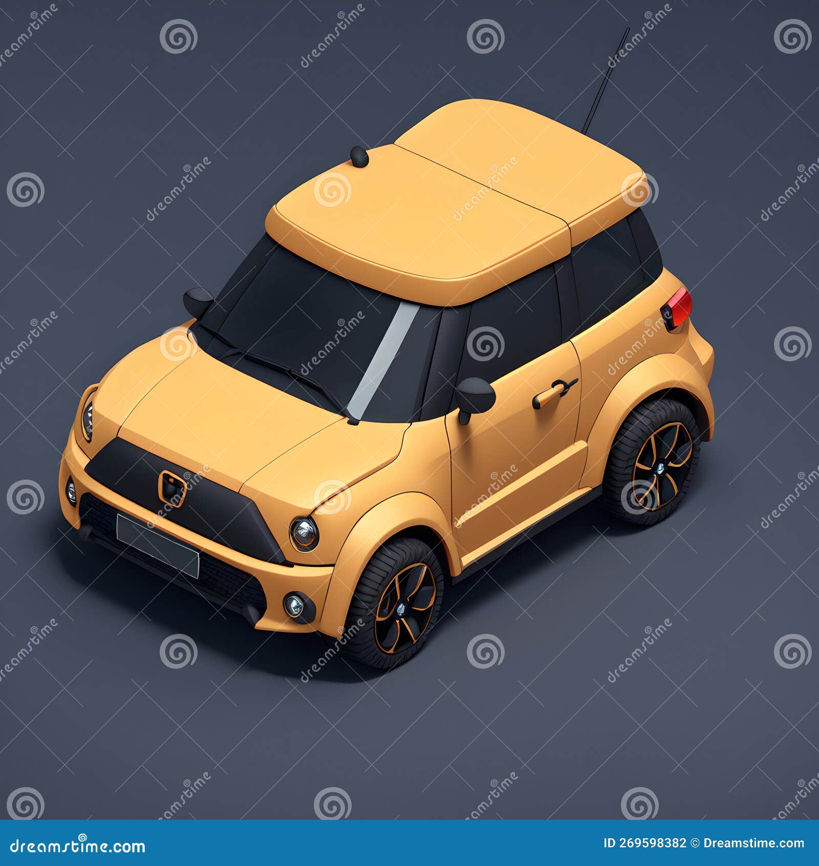Tiny Cute Family Car, Plastic Toy, 3d Isometric Reference Model, AI ...