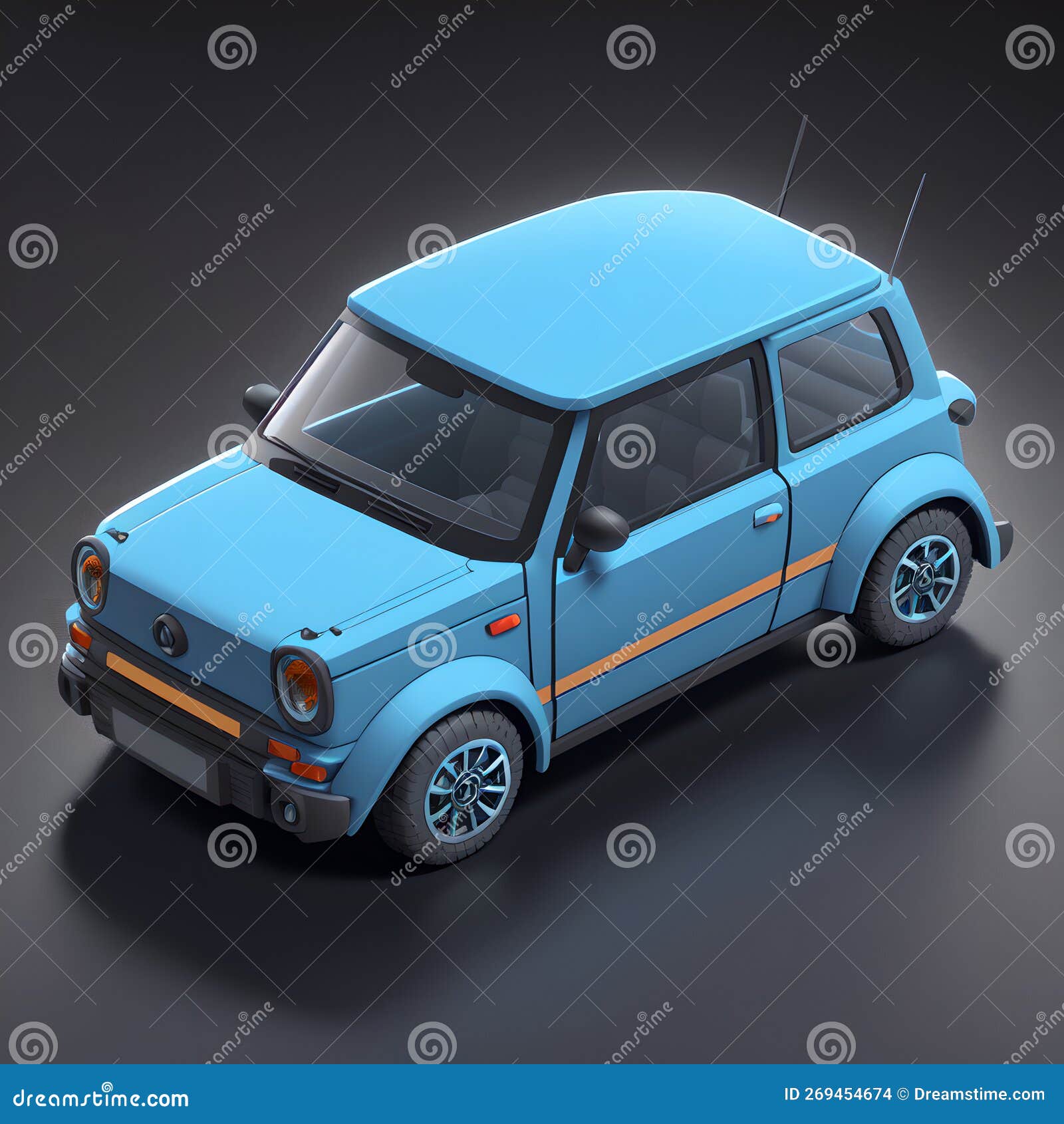 Tiny Cute Family Car, Plastic Toy, 3d Isometric Reference Model, AI ...