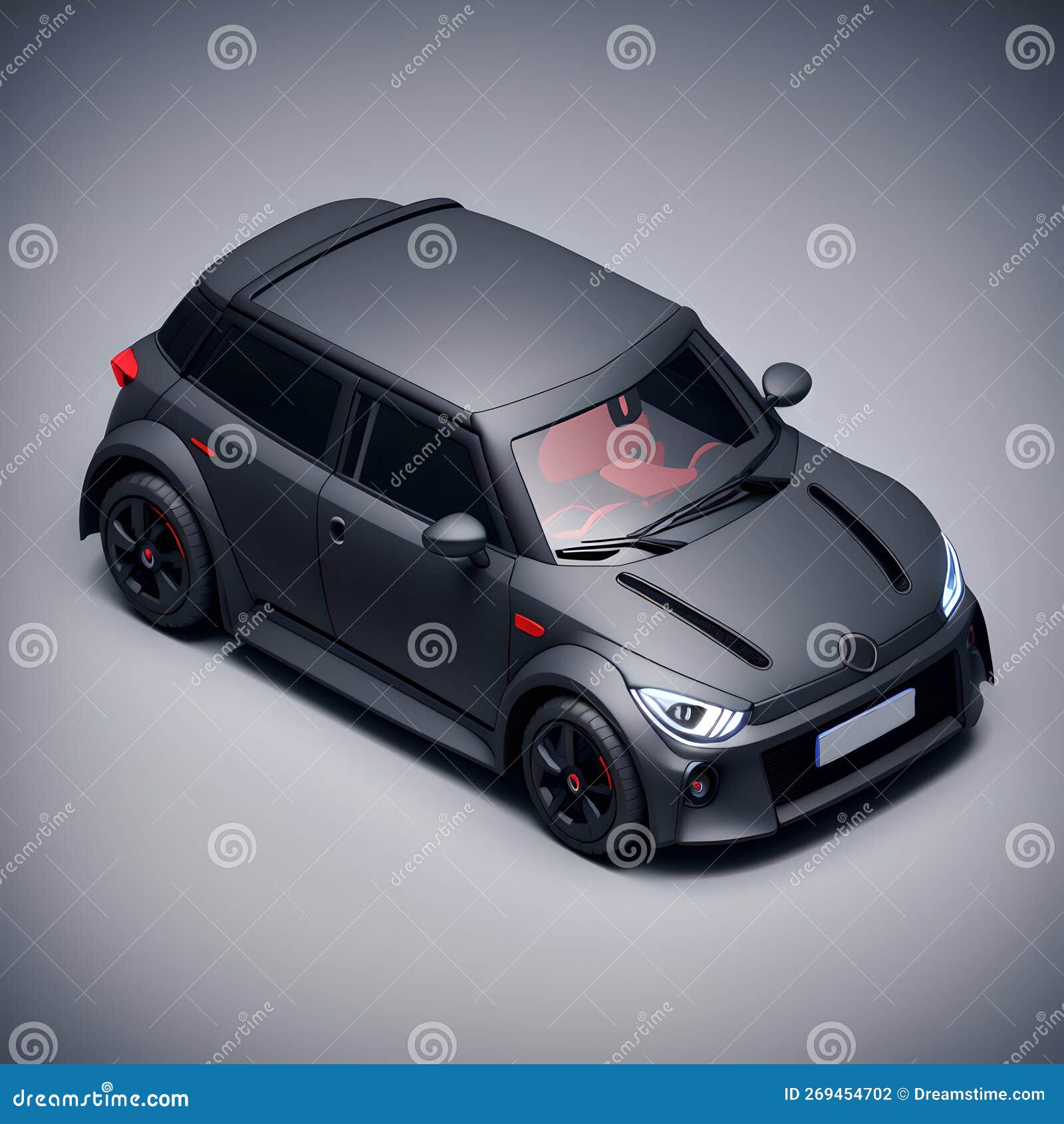 Tiny Cute Family Car, Plastic Toy, 3d Isometric Reference Model, AI ...