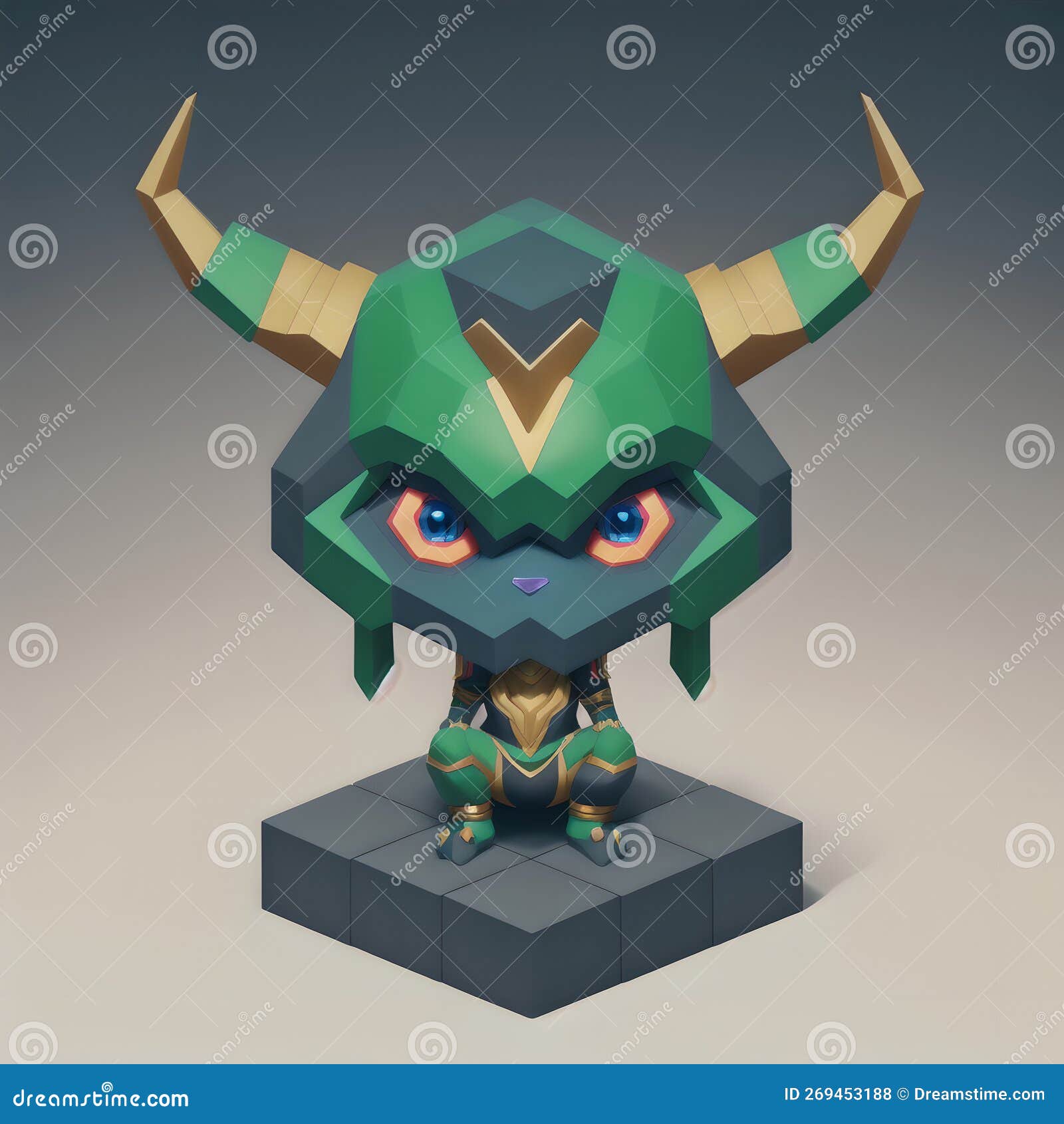 Tiny Cute Figure of Scandinavian God Loki, 3D Concept Suitable As Game ...
