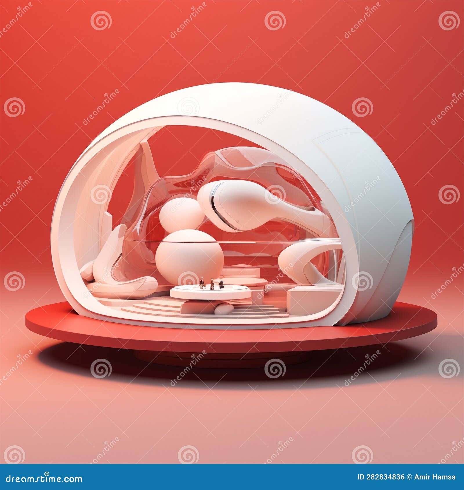 Tiny Cute Isometric Futuristic Museum Stock Illustration - Illustration ...