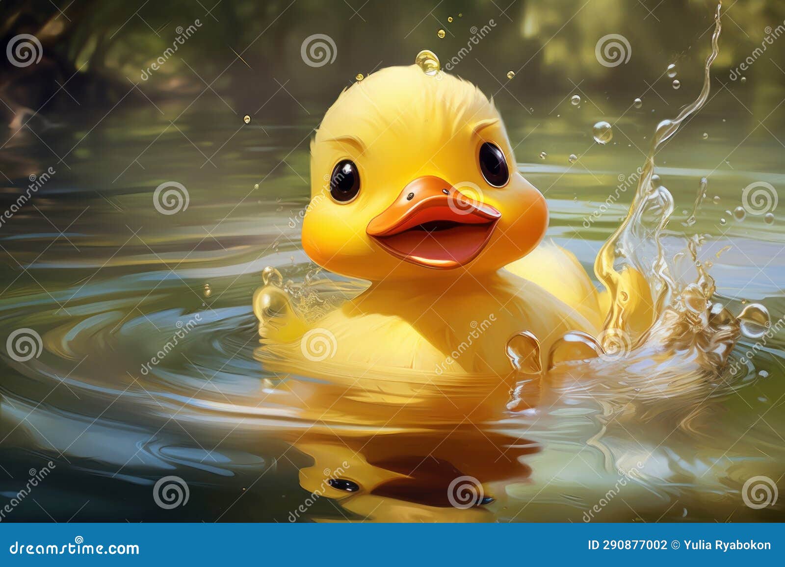 Tiny Cute Rubber Duck. Generate Ai Stock Photo - Image of orange, large ...