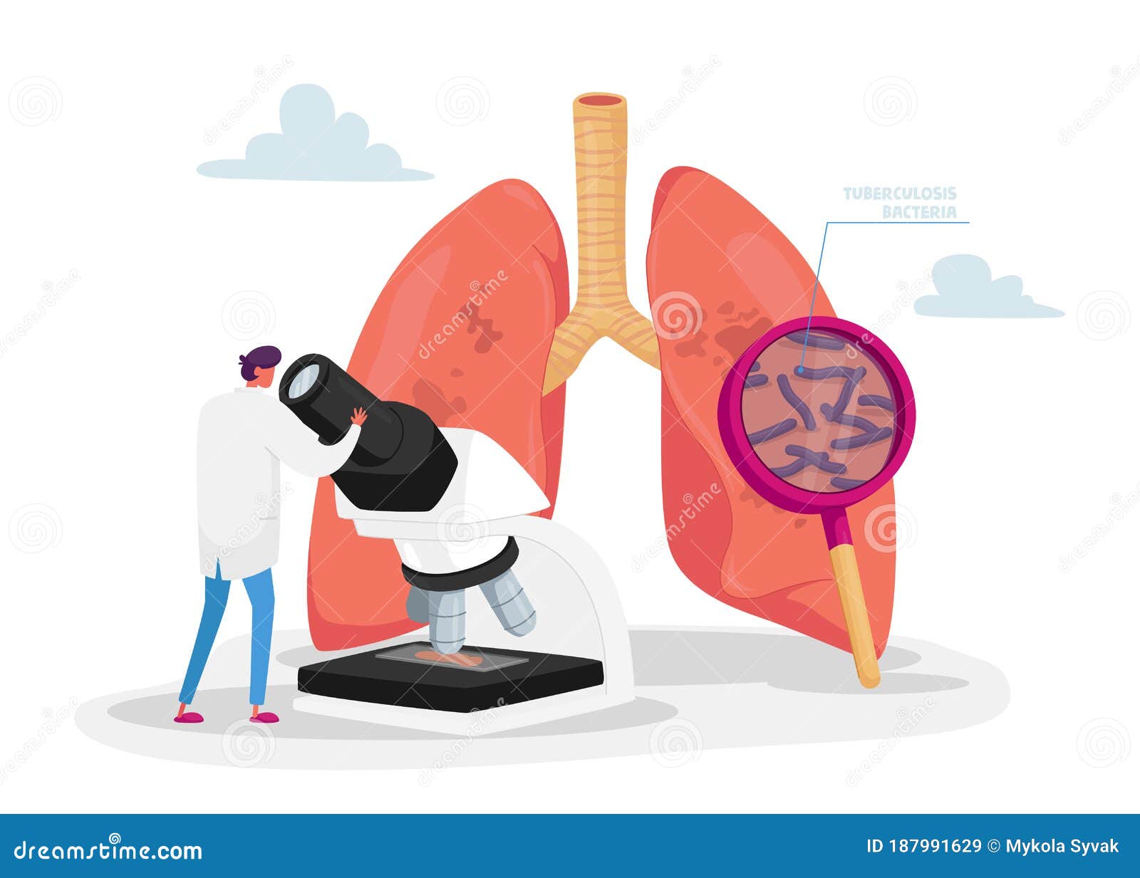 Sputum Examination. World Tuberculosis Day. Infographics. Vector ...
