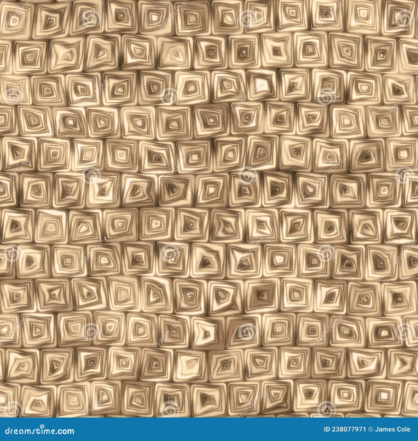Tiny Earthy Brown Squiggly Swirly Spiral Squares Seamless Texture ...