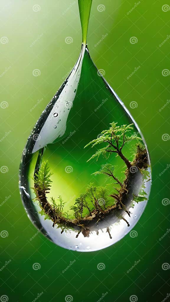 Tiny Ecosystem.a Breathtaking Close-up of a Miniature Ecosystem Stock ...