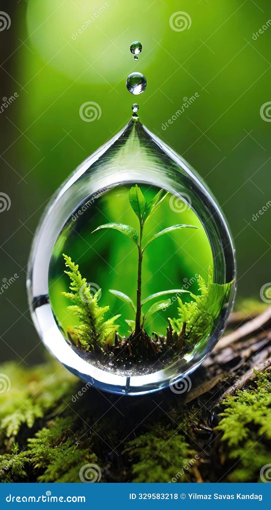 Tiny Ecosystem.a Breathtaking Close-up of a Miniature Ecosystem Stock ...