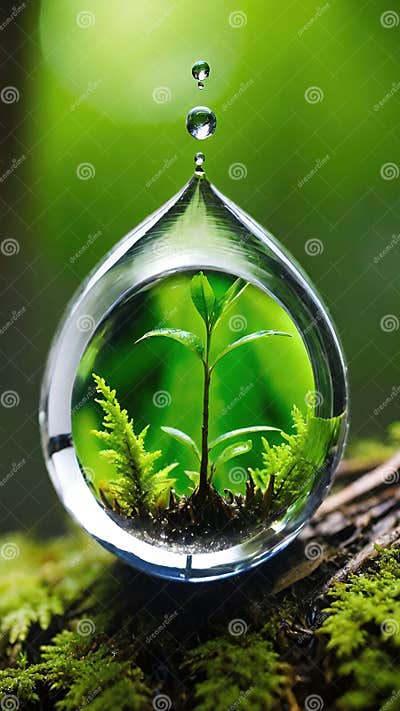 Tiny Ecosystem.a Breathtaking Close-up of a Miniature Ecosystem Stock ...