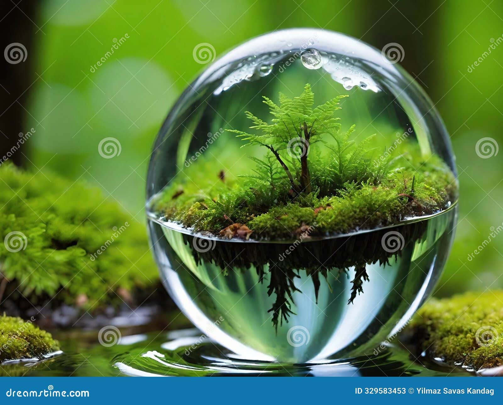 Tiny Ecosystem.a Breathtaking Close-up of a Miniature Ecosystem Stock ...