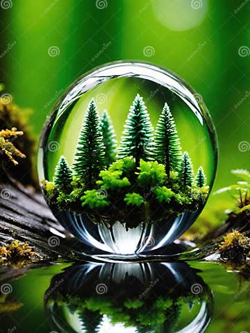 Tiny Ecosystem.a Breathtaking Close-up of a Miniature Ecosystem Stock ...