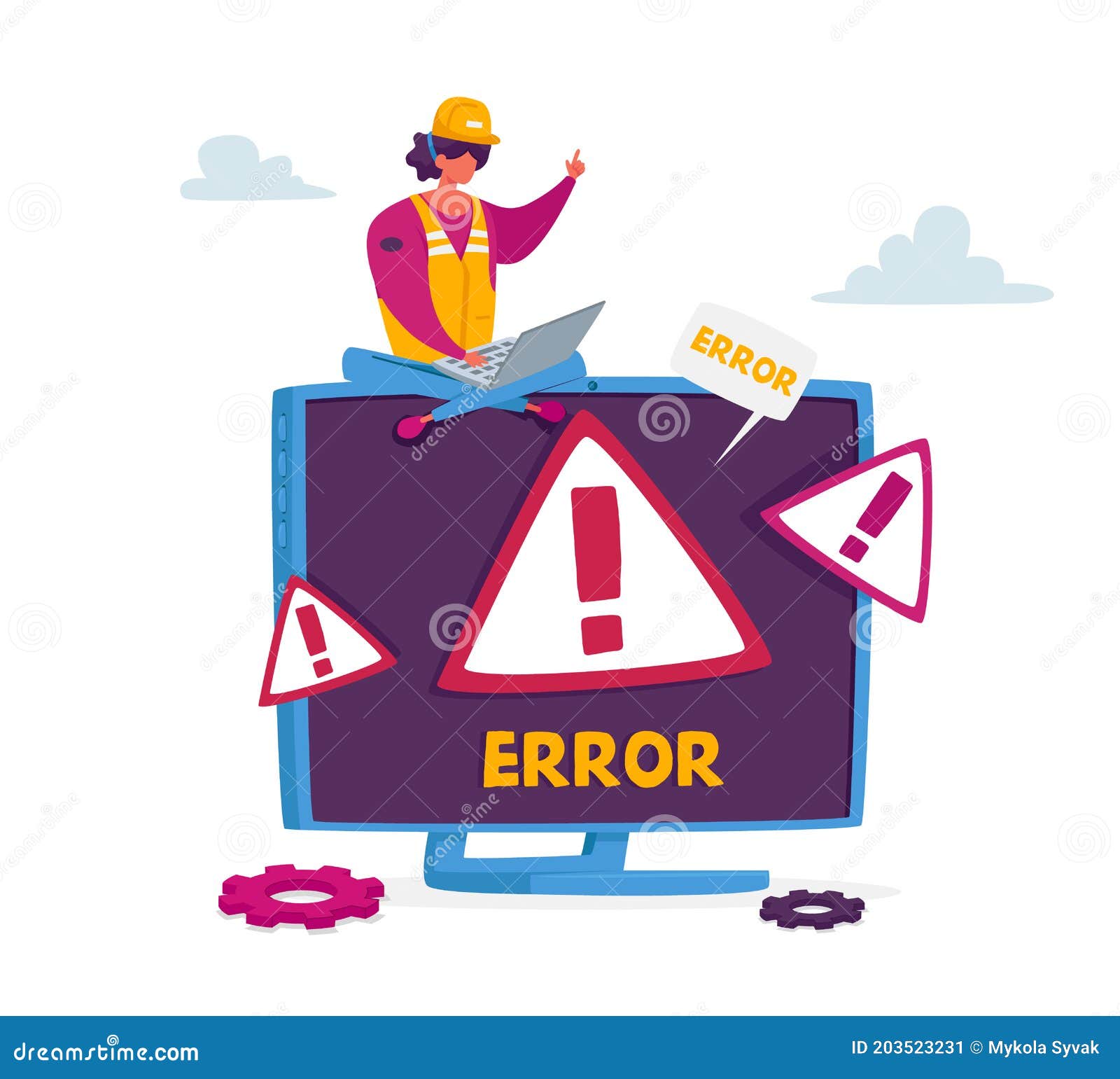 Warning Huge Waves Area Symbol Sign Vector Illustration Isolate On ...