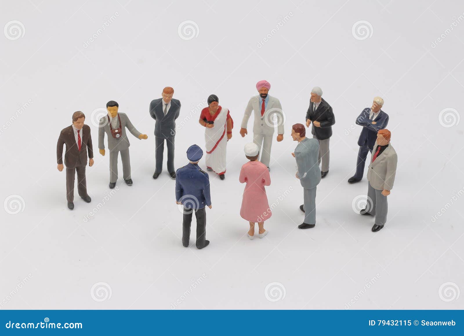 The Tiny Figure of Business People Stock Image - Image of background ...
