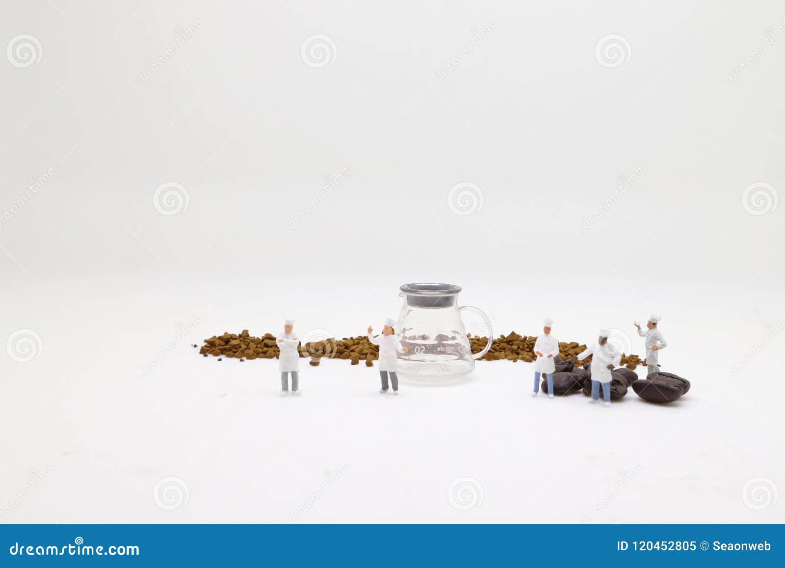 A Tiny Figure of Professional Coffee Maker Stock Image - Image of ...