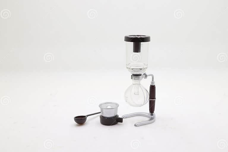 A Tiny Figure of Professional Coffee Maker Stock Image - Image of ...