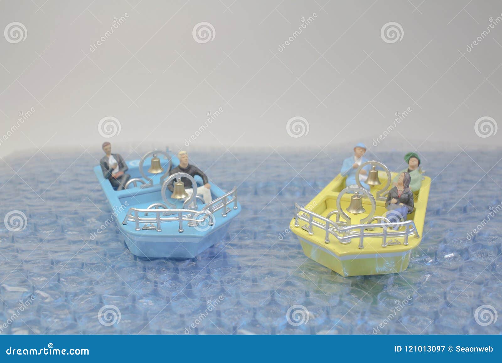 A Tiny Figure with a Small Boat Stock Image - Image of thoughtful ...