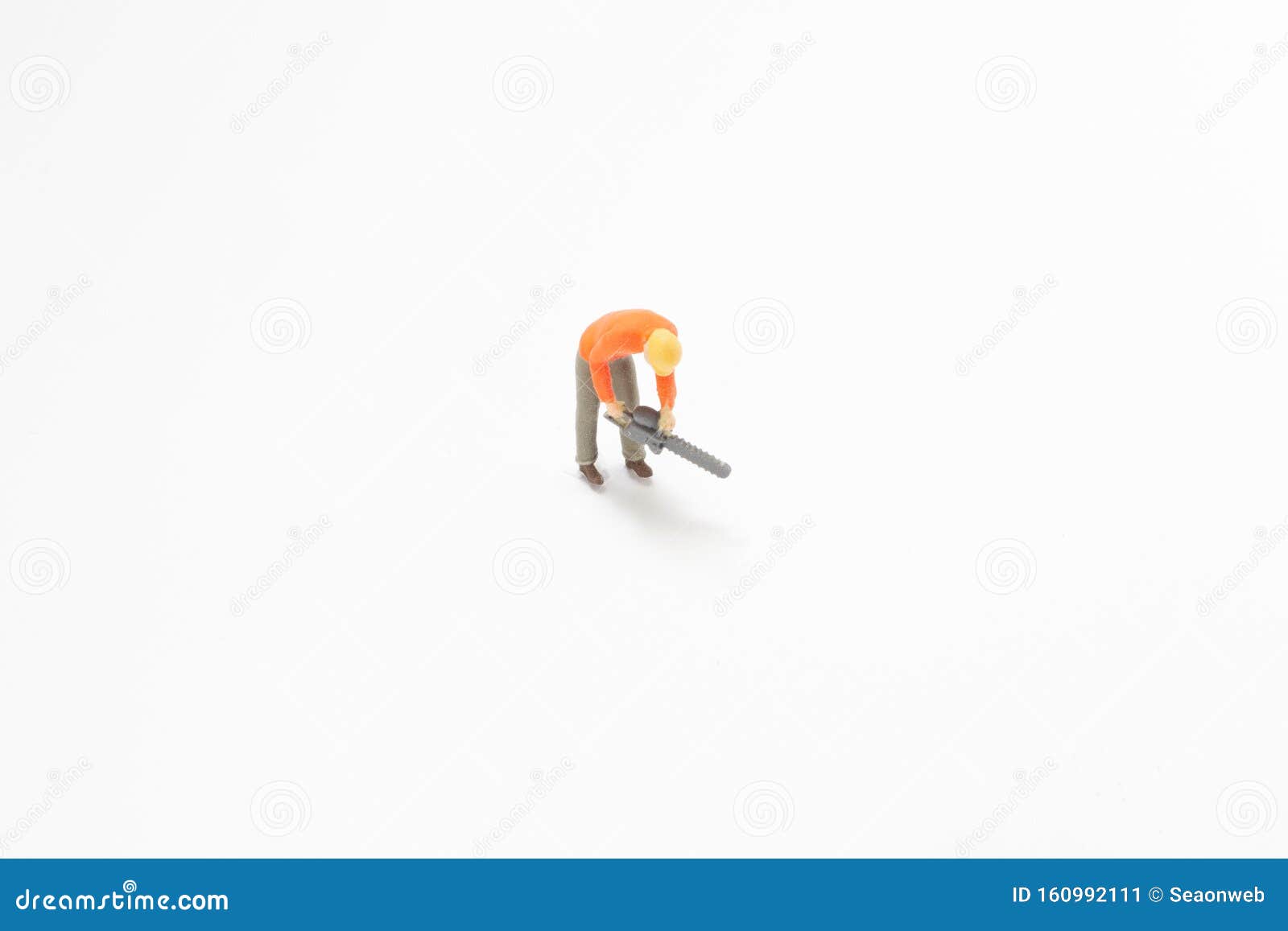 Tiny of Figure Worker, Construction and Hard Work Stock Image - Image ...