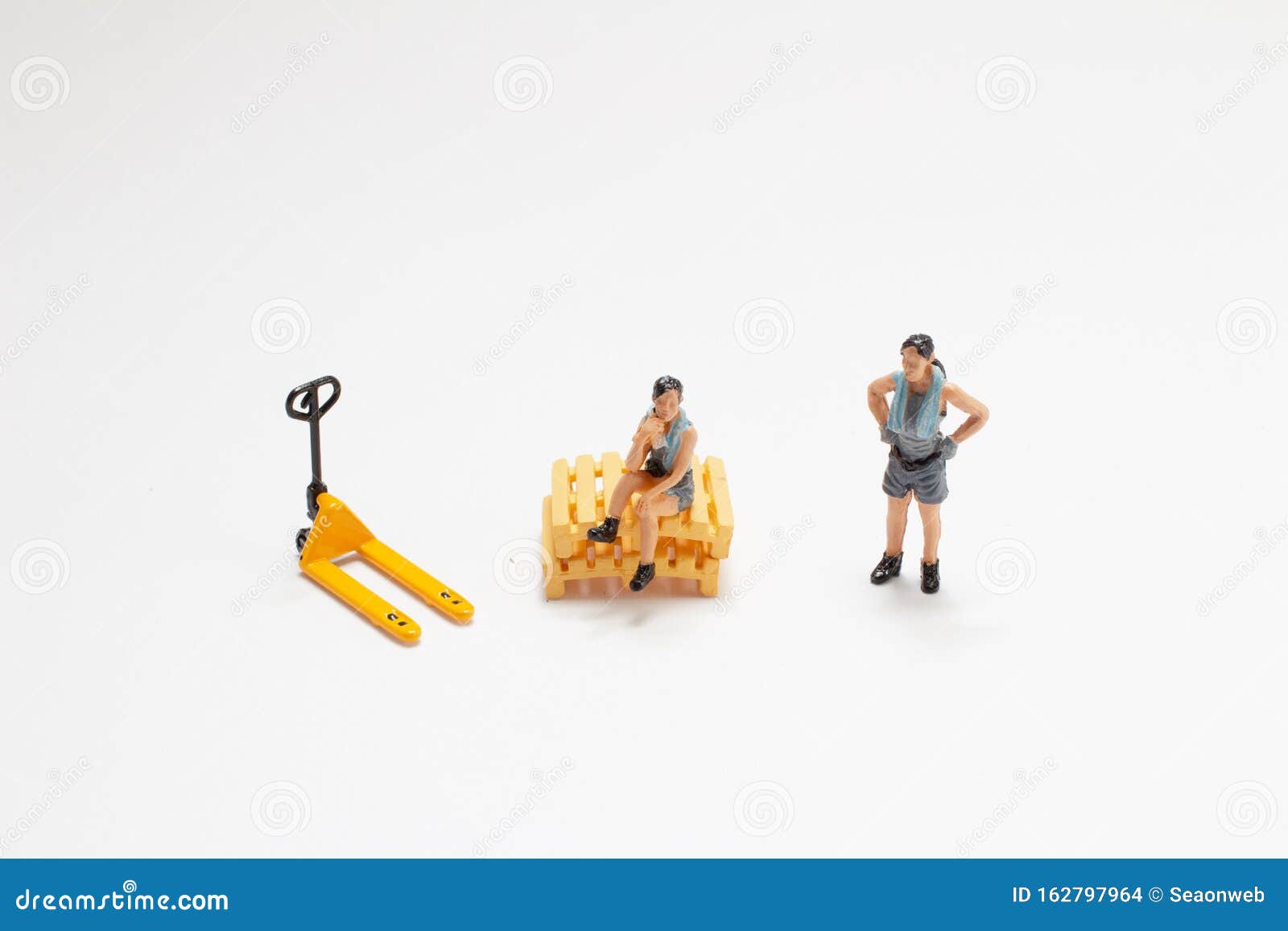Tiny of Figure Worker, Construction and Hard Work Stock Photo - Image ...