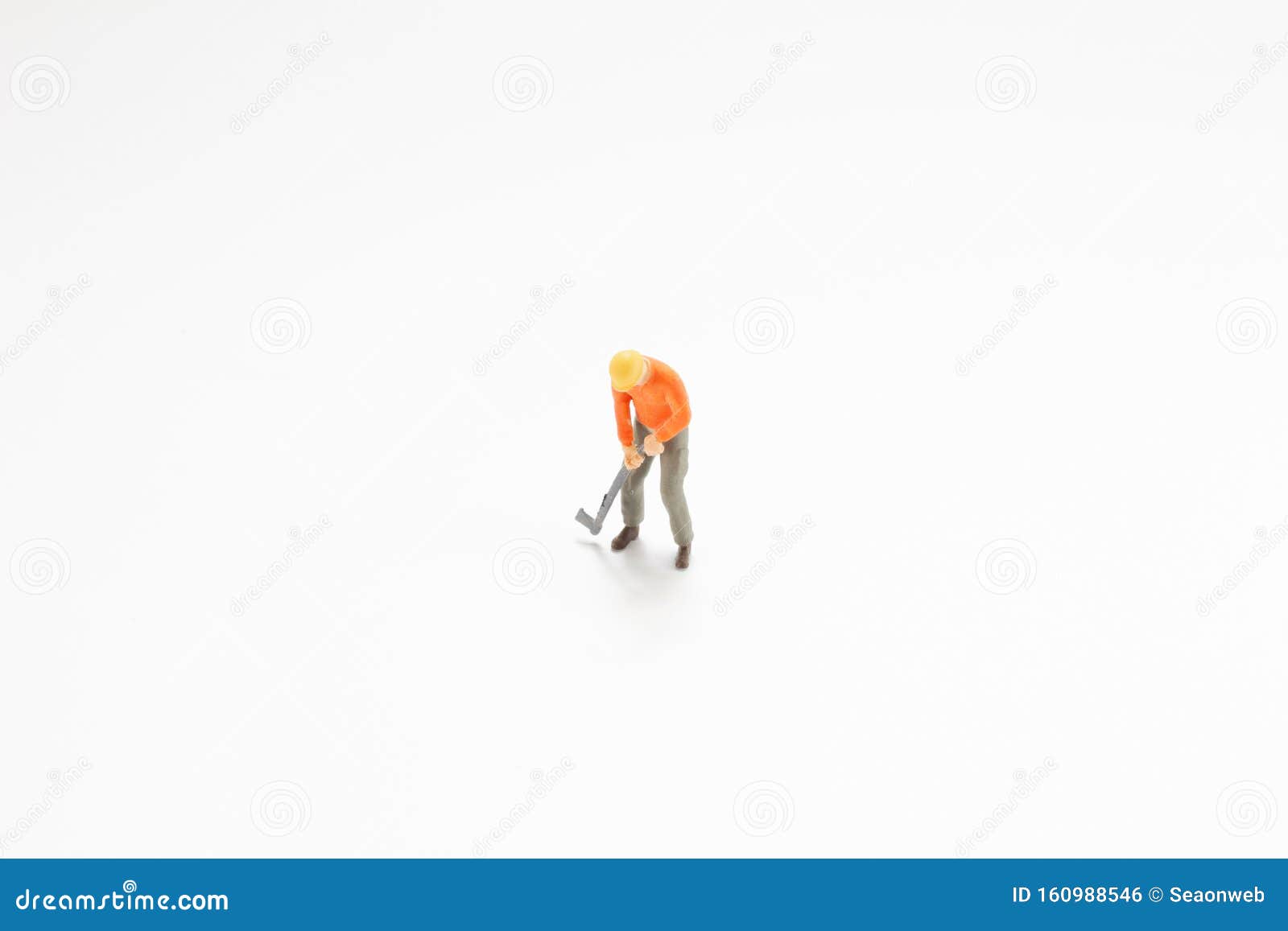 Tiny of Figure Worker, Construction and Hard Work Stock Photo - Image ...