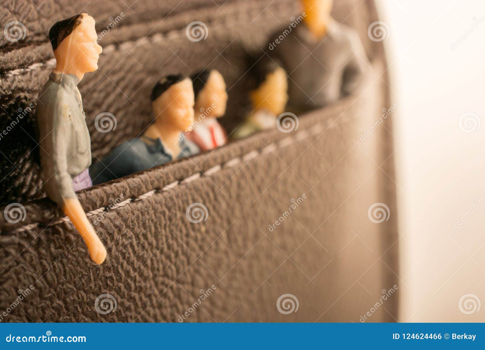 Tiny Figurine of Men Model in Pockets Stock Photo - Image of doll ...