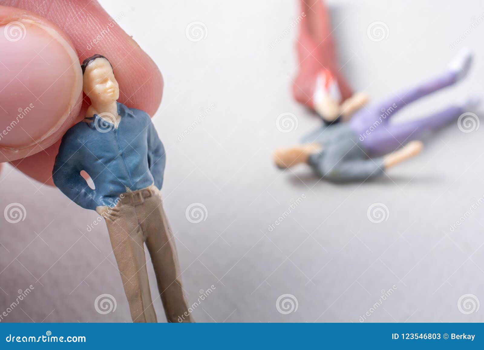 Tiny Figurine of Man Model in View Stock Image - Image of dummy, hand ...