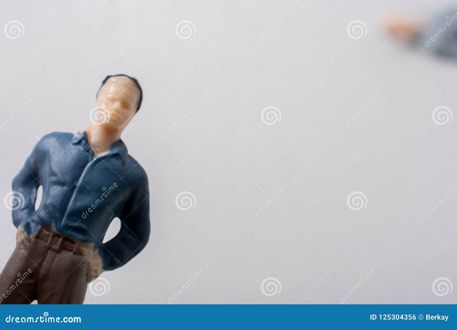 Tiny Figurine of Man Model in View Stock Photo - Image of businessman ...