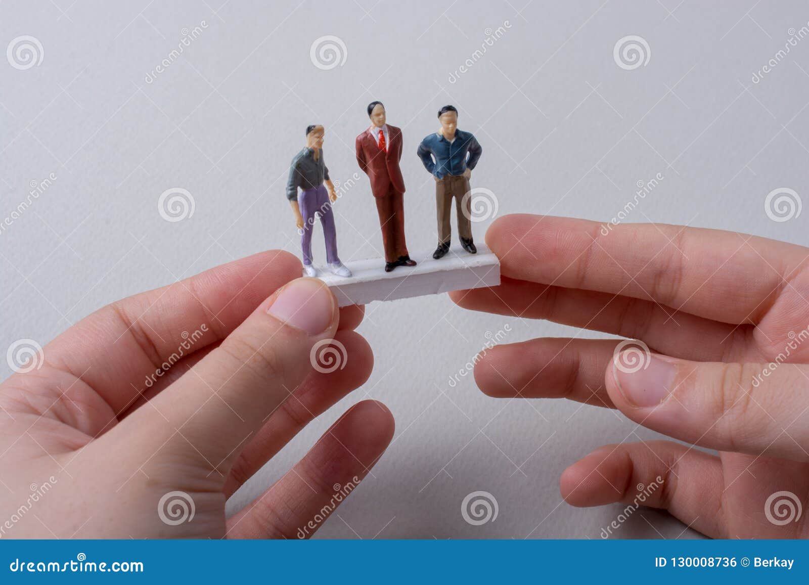 Tiny Figurines of Men Model in View Stock Photo - Image of talking ...
