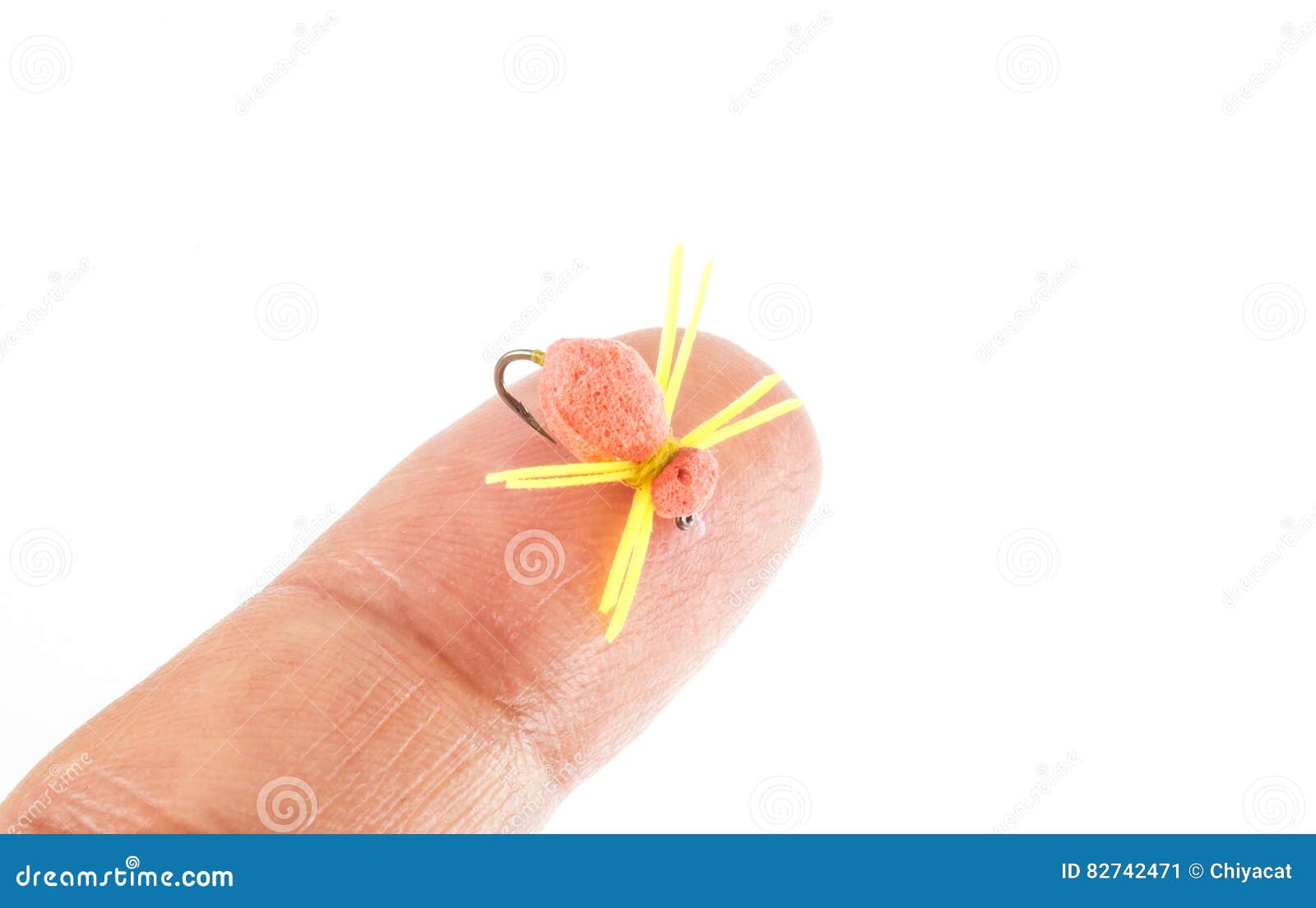Tiny Fishing Fly on Finger Tip Stock Image - Image of games, small ...