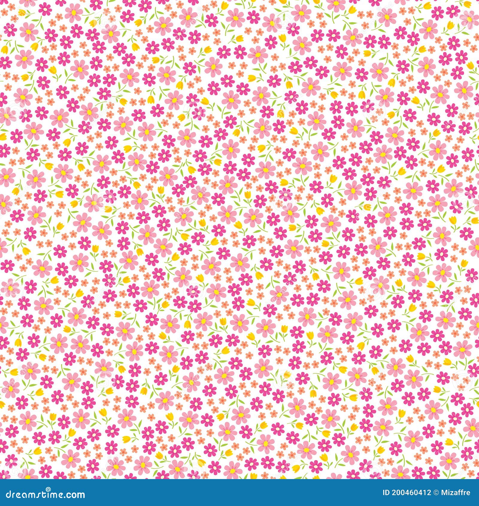 Seamless Tiny Flower Pattern Vector Illustration | CartoonDealer.com ...