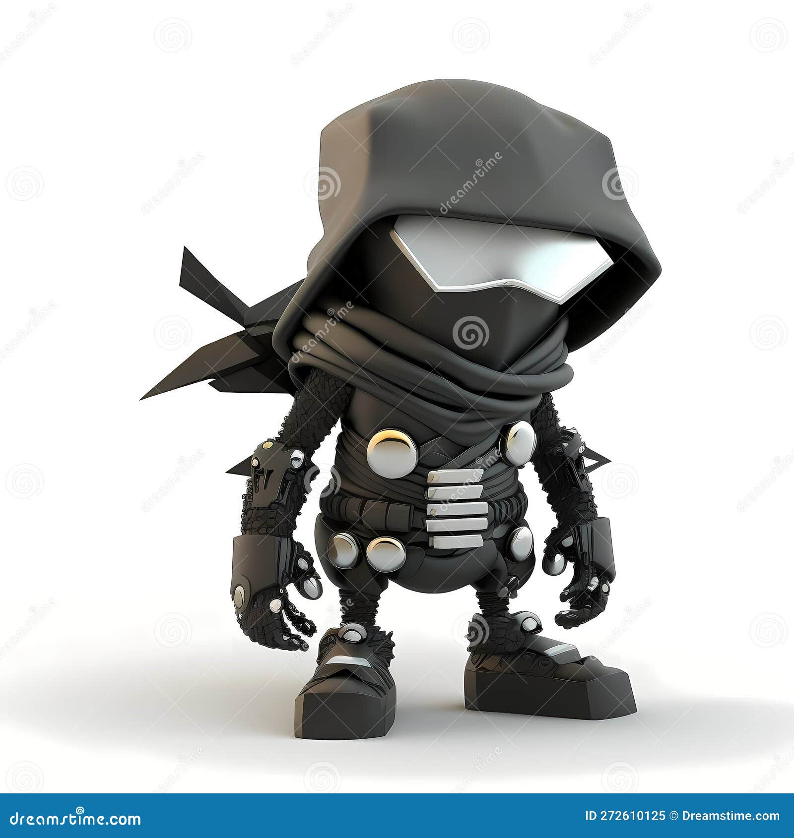 Tiny Hacker Man Character . Generative AI Stock Illustration ...