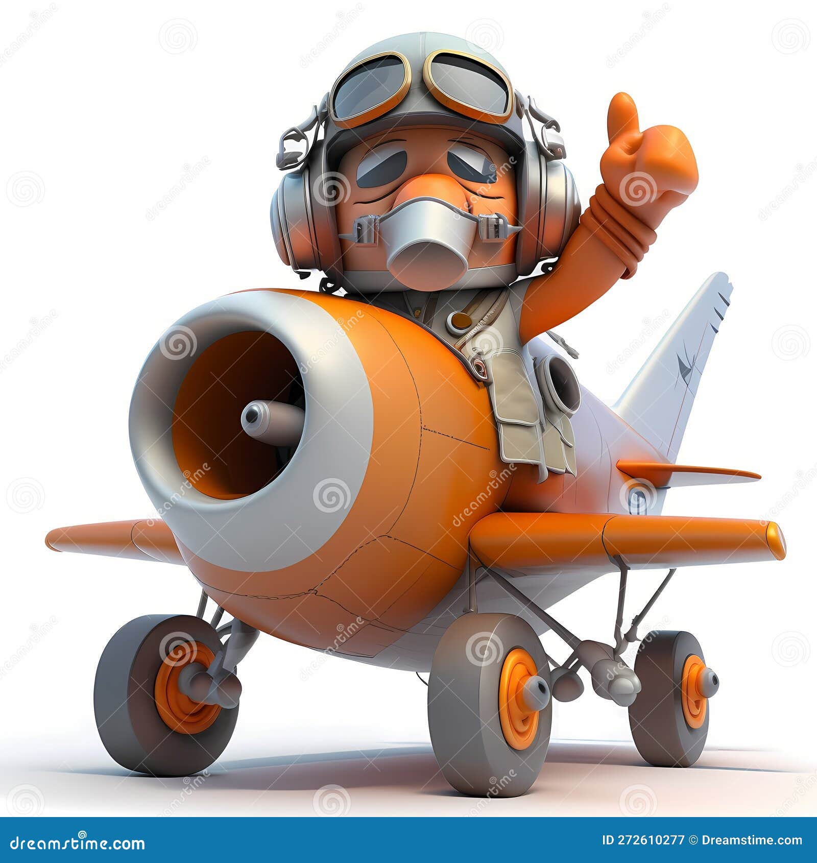 Tiny Happy Pilot. Generative AI Stock Illustration - Illustration of ...