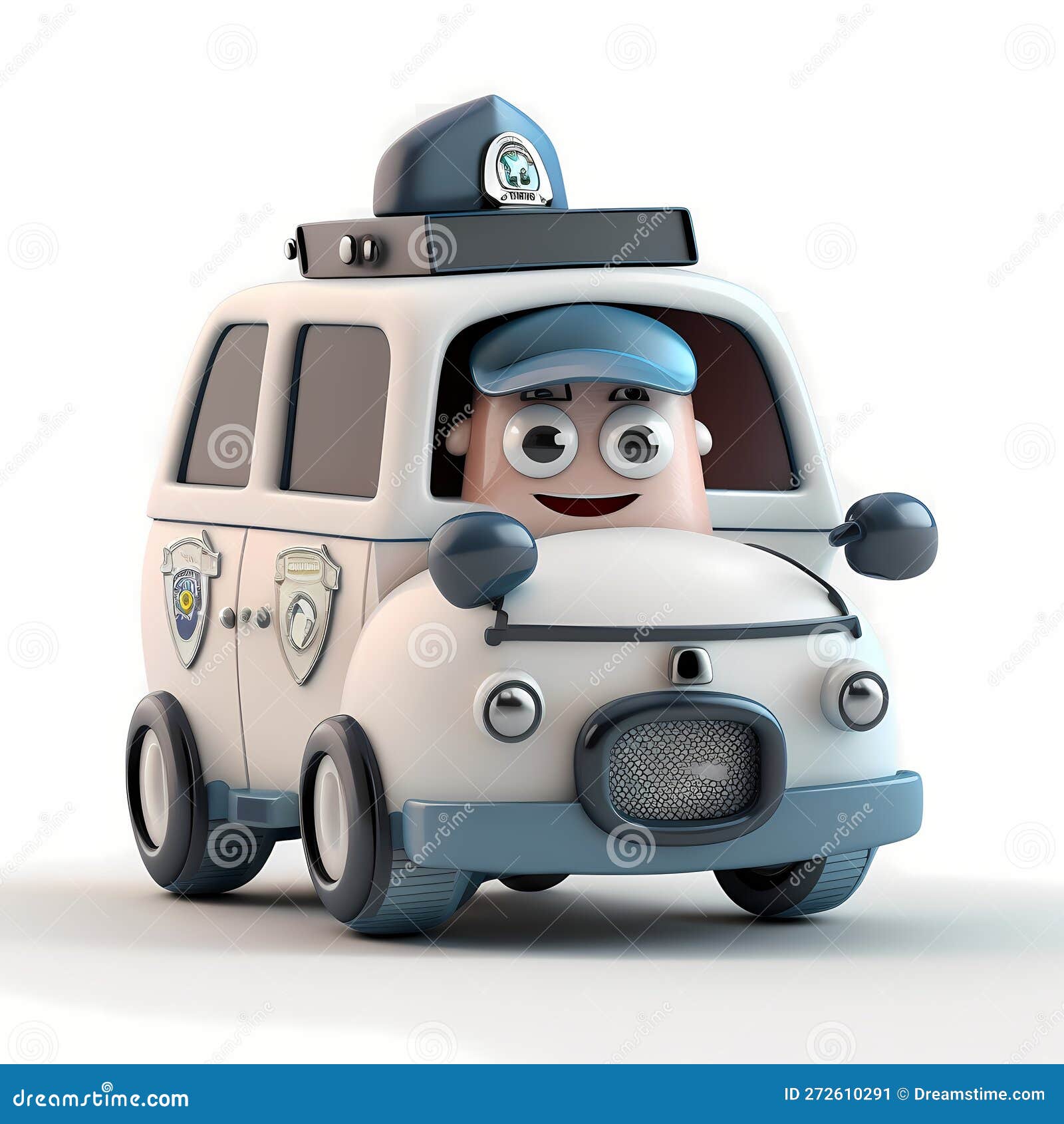 Tiny Happy Police. Generative AI Stock Illustration - Illustration of ...