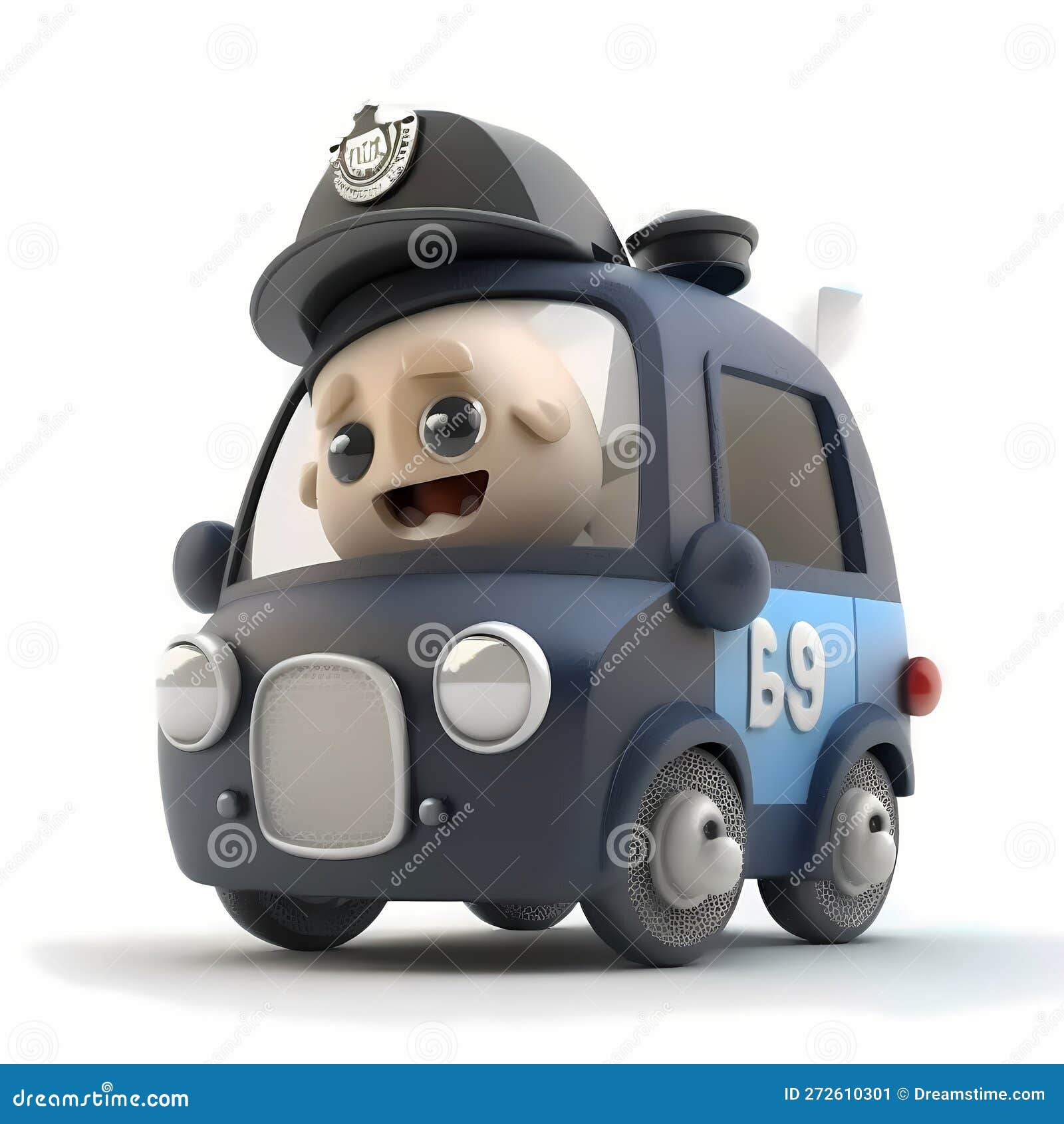 Tiny Happy Police. Generative AI Stock Illustration - Illustration of ...