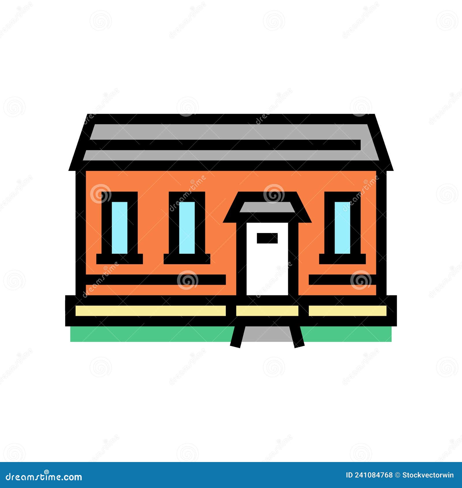 Tiny Home Color Icon Vector Illustration Stock Vector - Illustration of ...