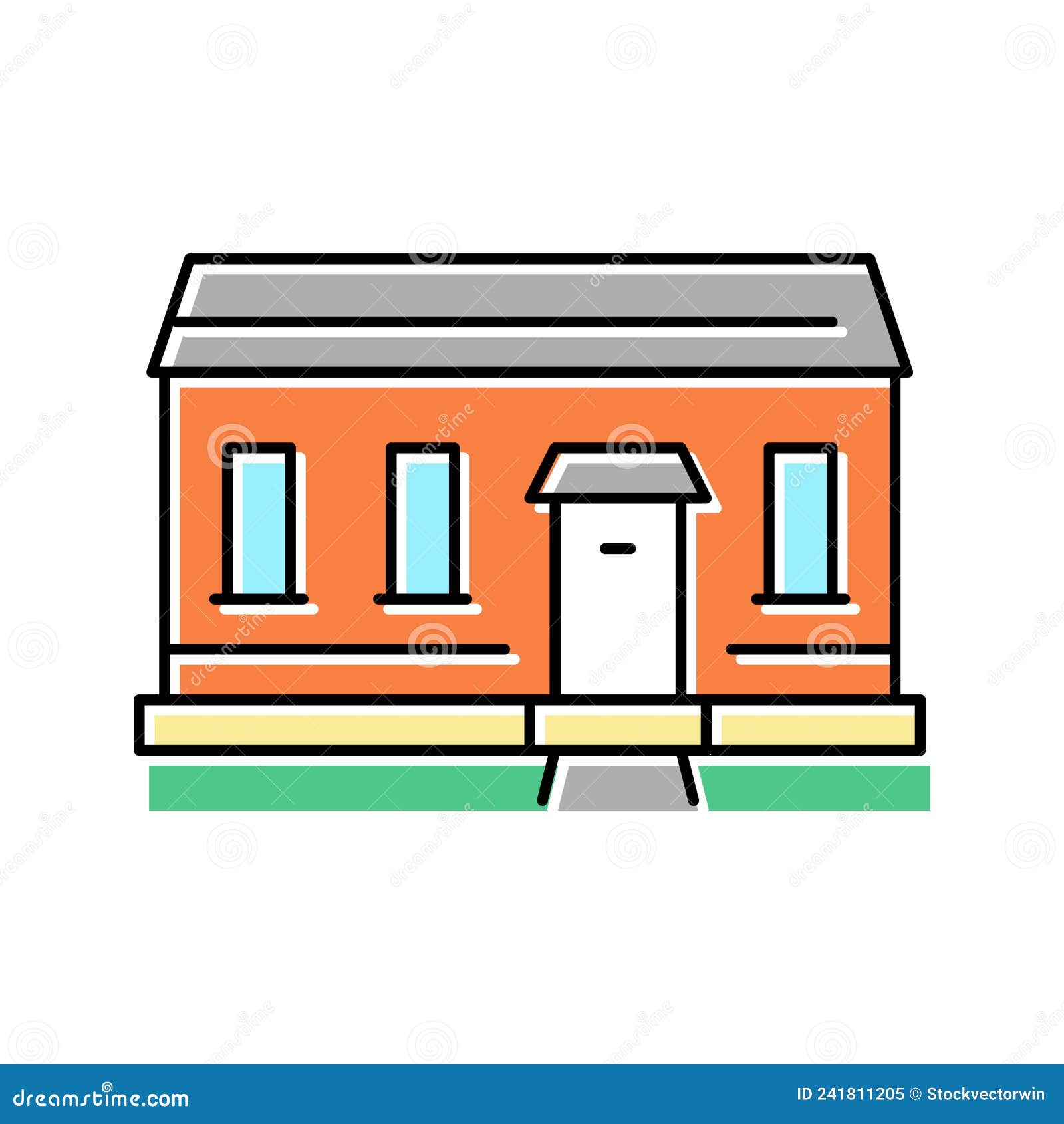 Tiny Home Color Icon Vector Illustration Stock Vector - Illustration of ...