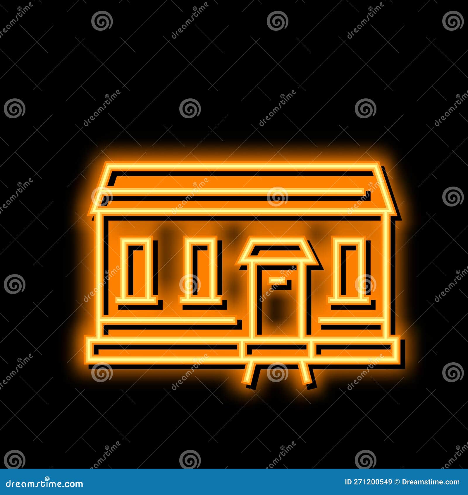 Tiny Home Neon Glow Icon Illustration Stock Vector - Illustration of ...