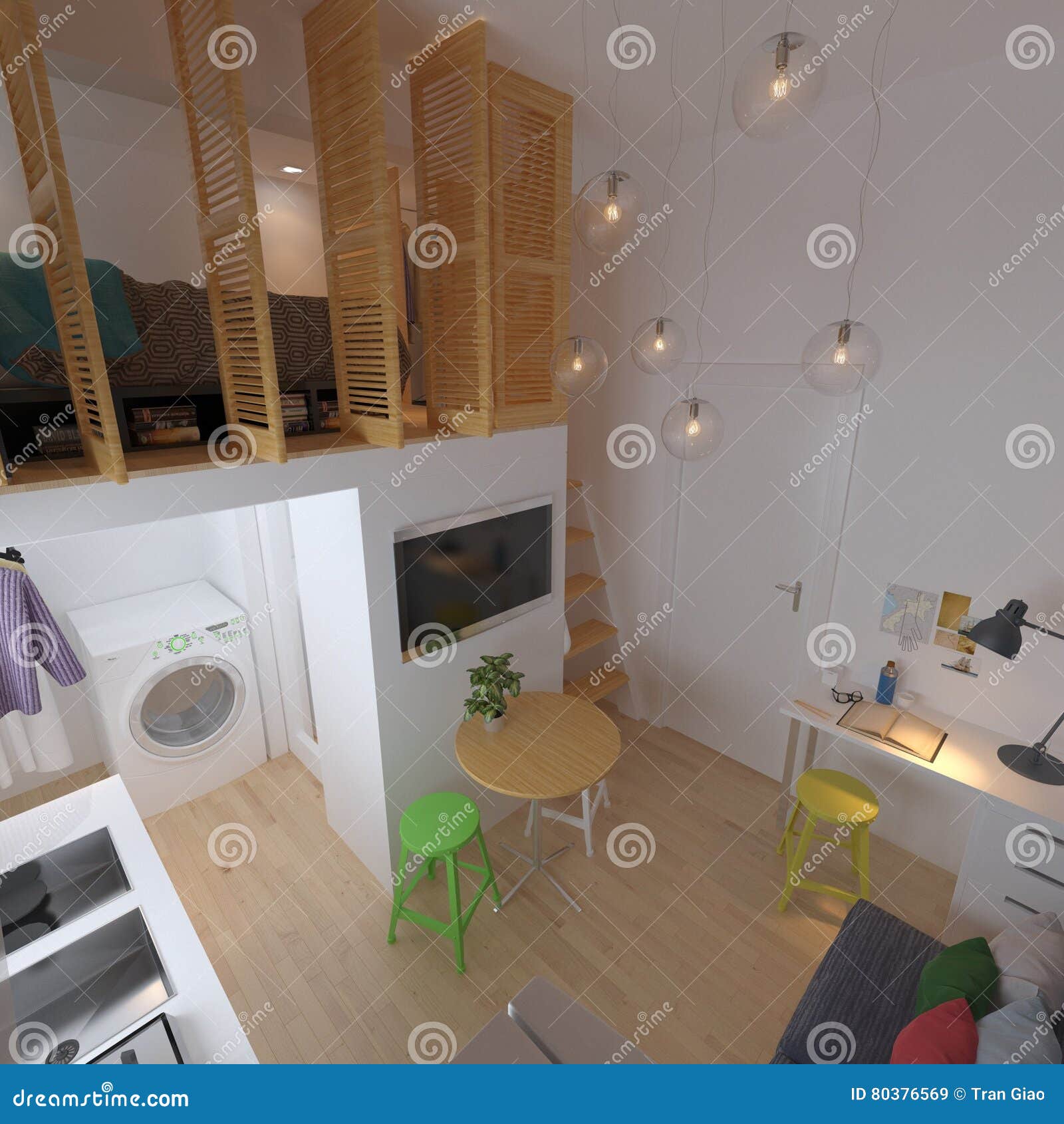 Tiny house stock image. Image of loft, space, tiny, room - 80376569