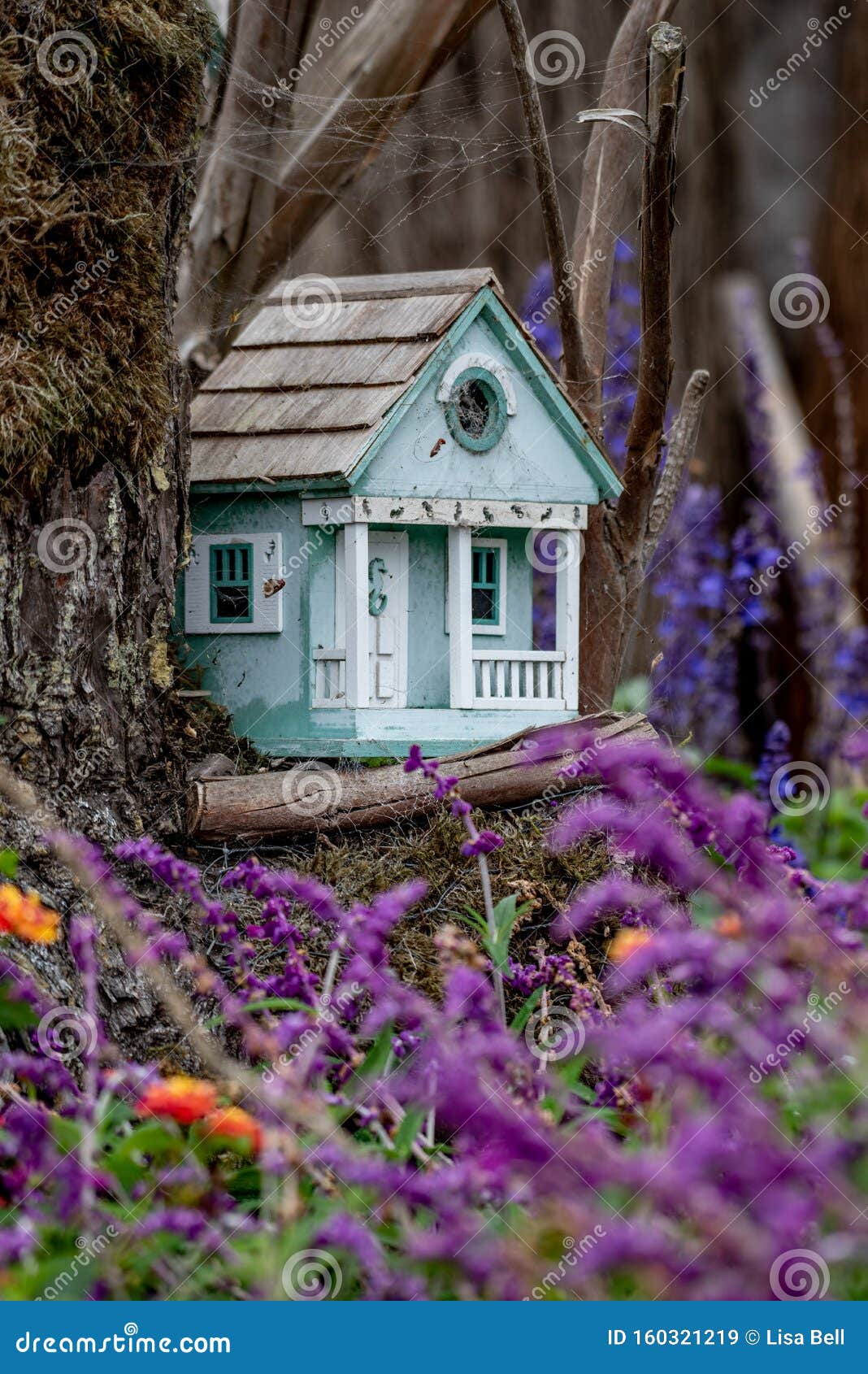 Tiny House in the Garden among Flowers Stock Image - Image of miniature ...