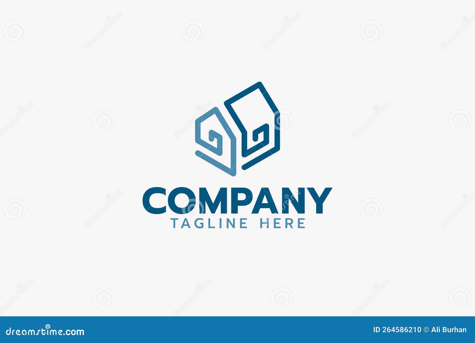 Tiny House Logo with a Combination of Two Lines Forming a Simple Tiny ...