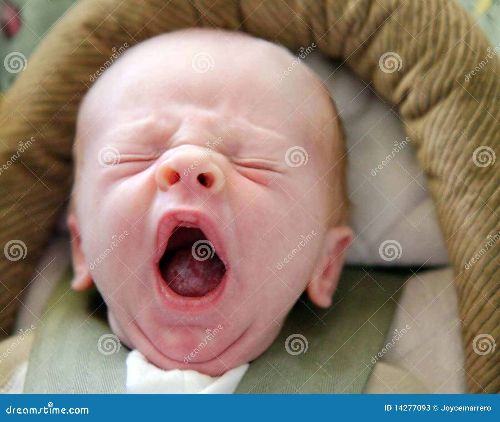 Tiny Infant with Big Yawn stock image. Image of funny - 14277093