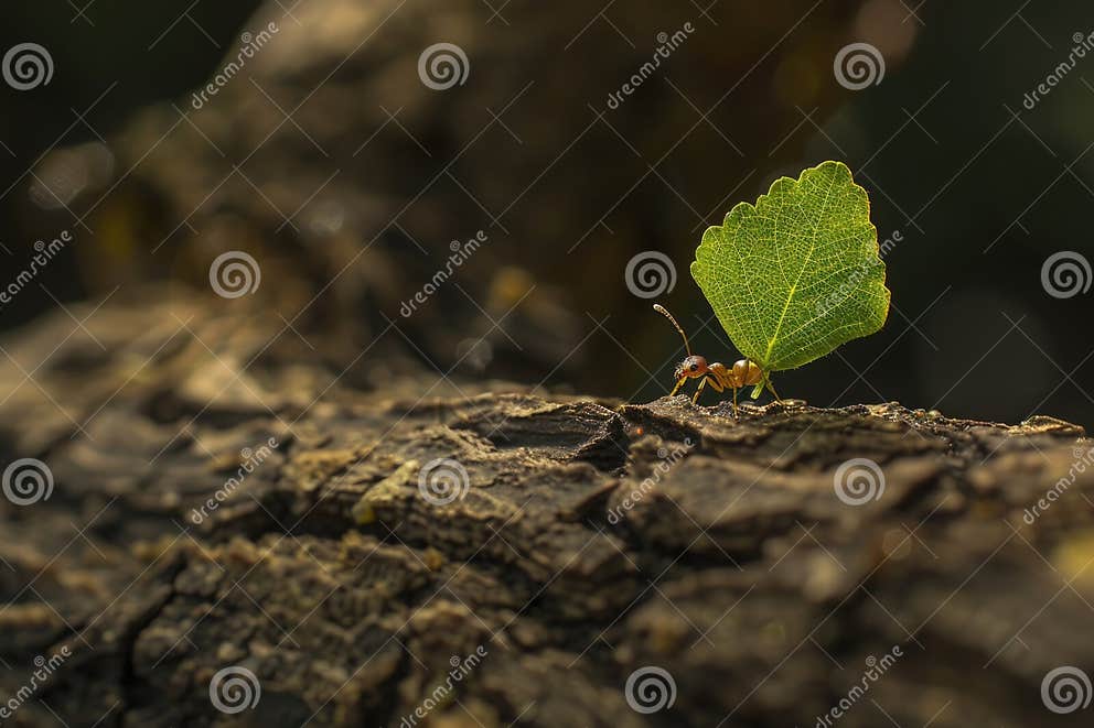 A Tiny Insect Perched on the End of a Tree Branch Stock Image - Image ...