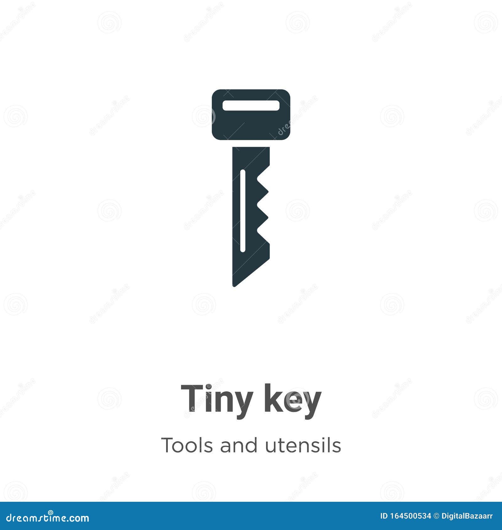 Tiny Key Vector Icon on White Background. Flat Vector Tiny Key Icon ...