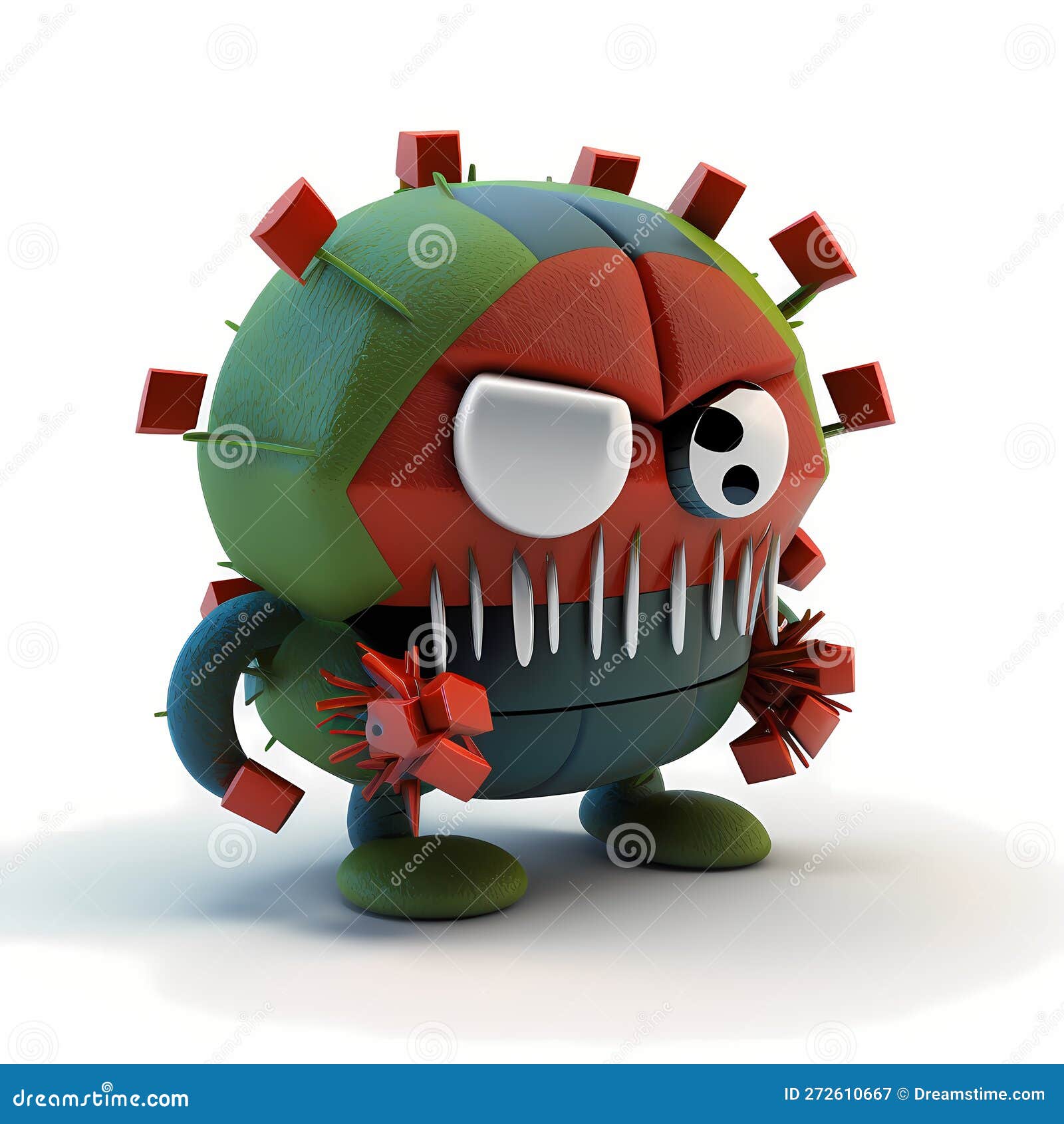 Tiny Malware Character. Generative AI Stock Illustration - Illustration ...