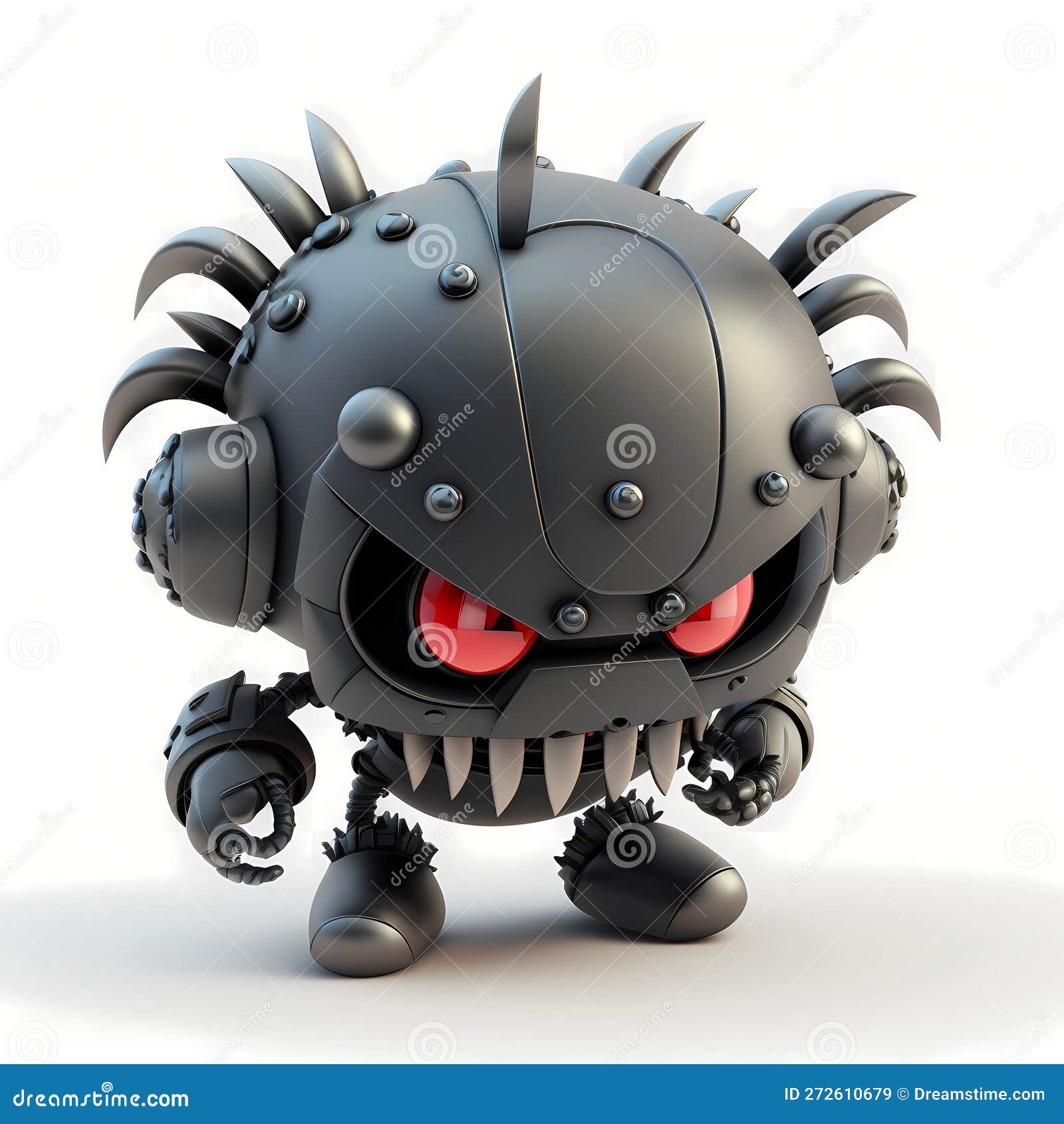 Tiny Malware Character. Generative AI Stock Illustration - Illustration ...