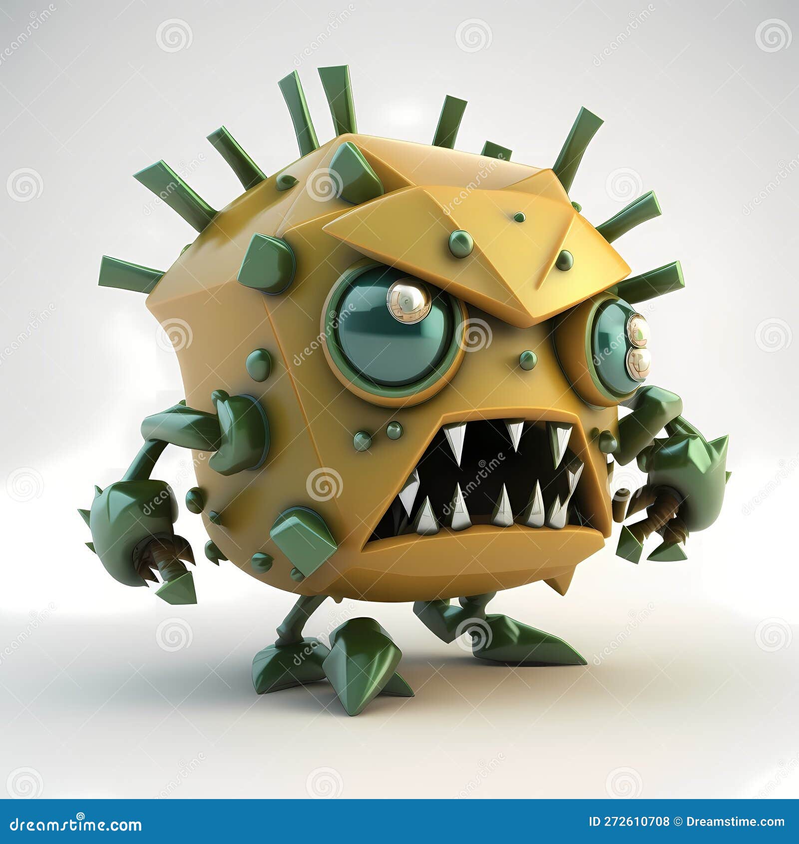 Tiny Malware Character. Generative AI Stock Illustration - Illustration ...