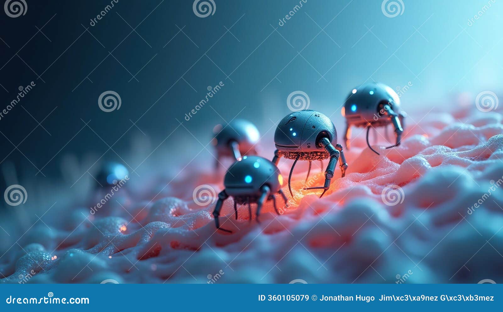 Tiny medic drone robots stock illustration. Illustration of technology ...