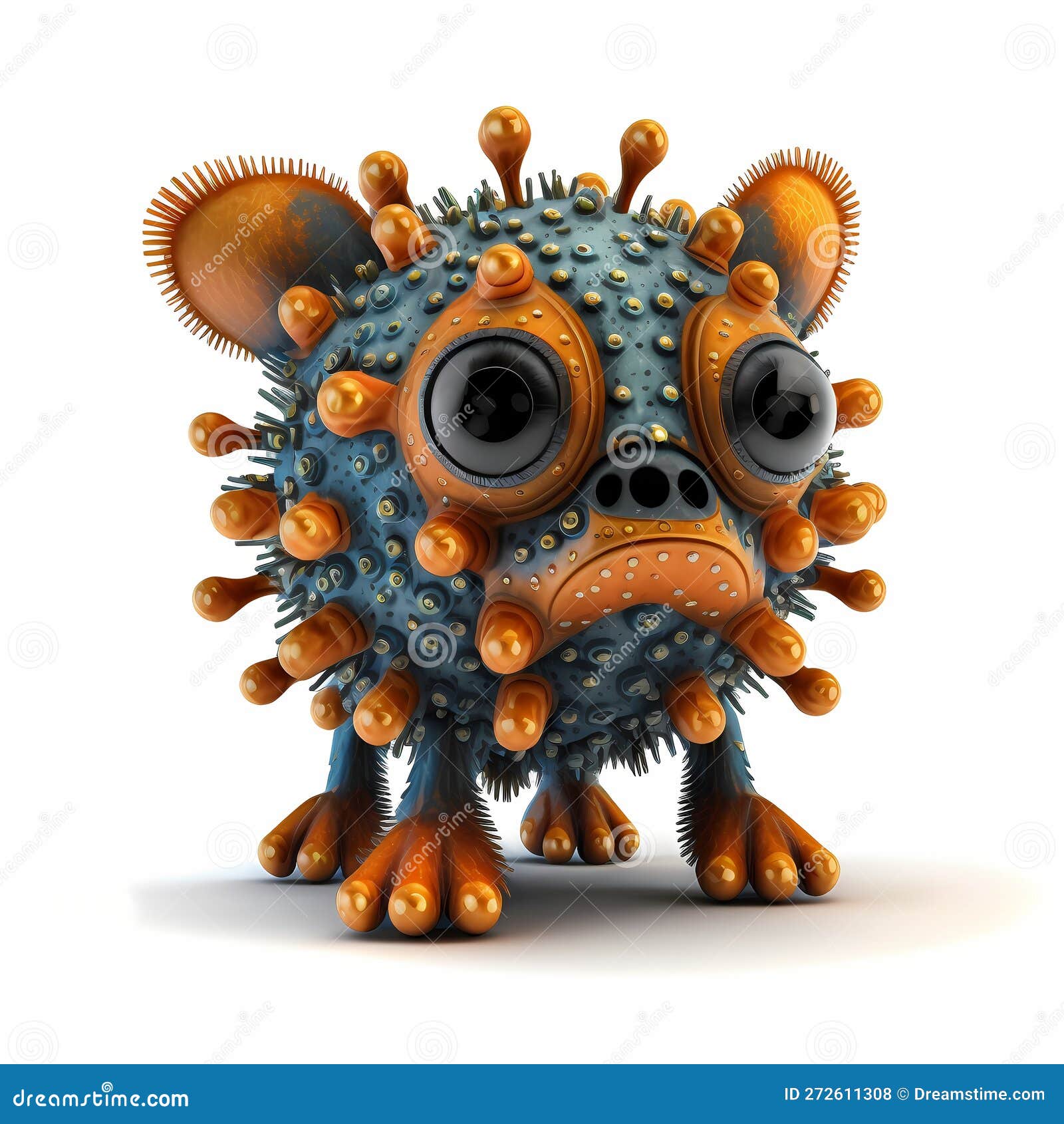 Tiny Monster Dog Virus. Generative AI Stock Illustration - Illustration ...