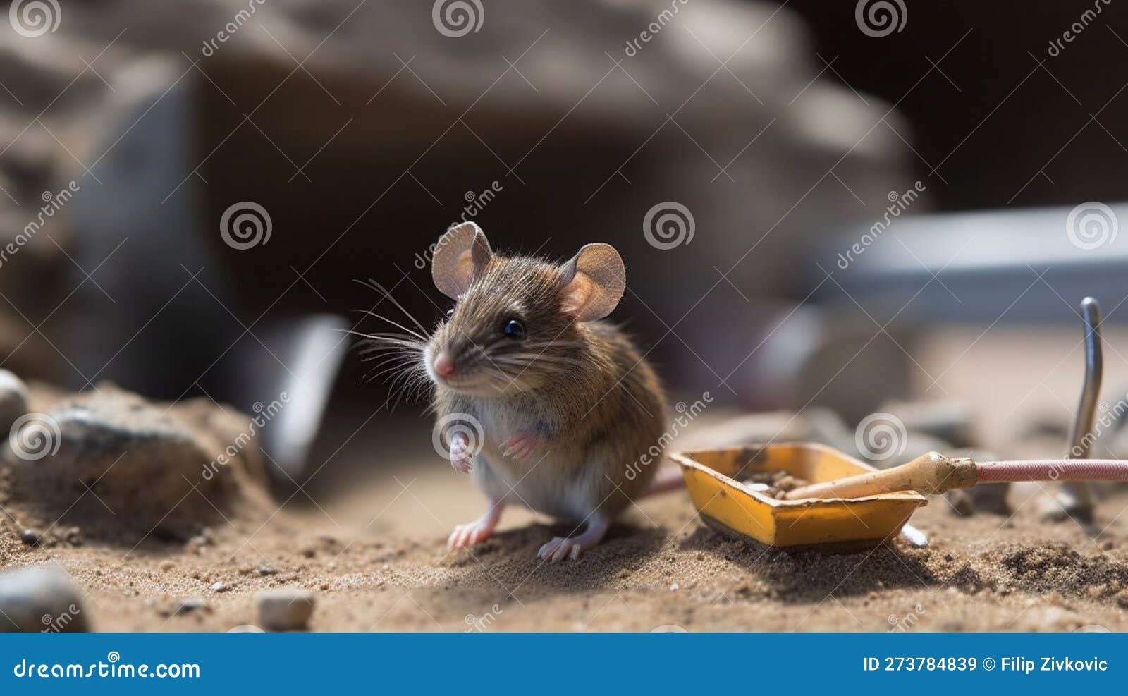 Tiny Mouse Construction Site, Generative AI Stock Illustration ...