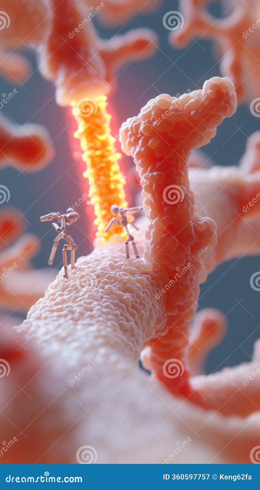 Tiny Nanorobots Repairing Human Cells Inside Body, Showcasing Advanced ...