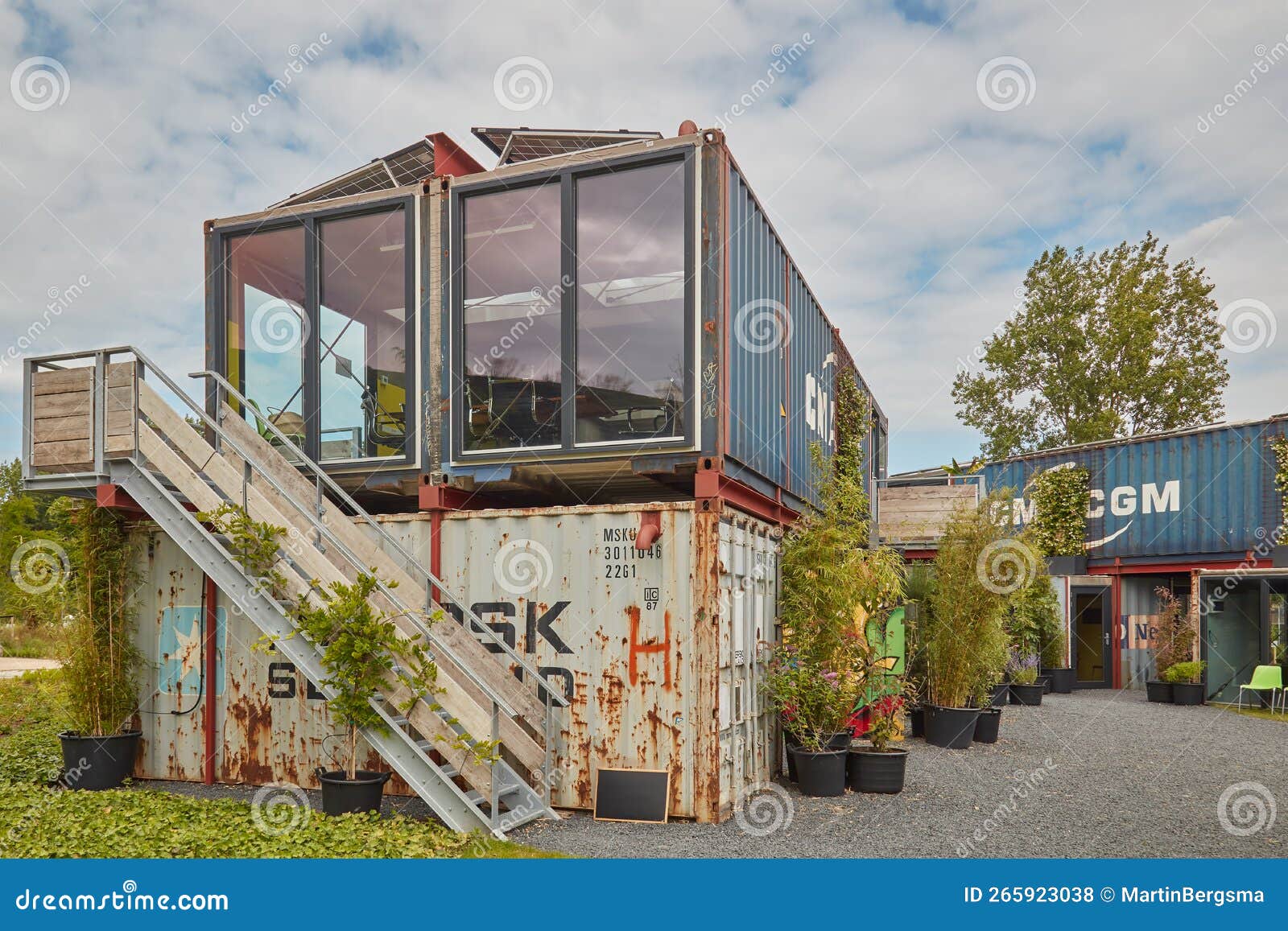 Steel Cargo Containers Stacked On The Dock Editorial Photo ...