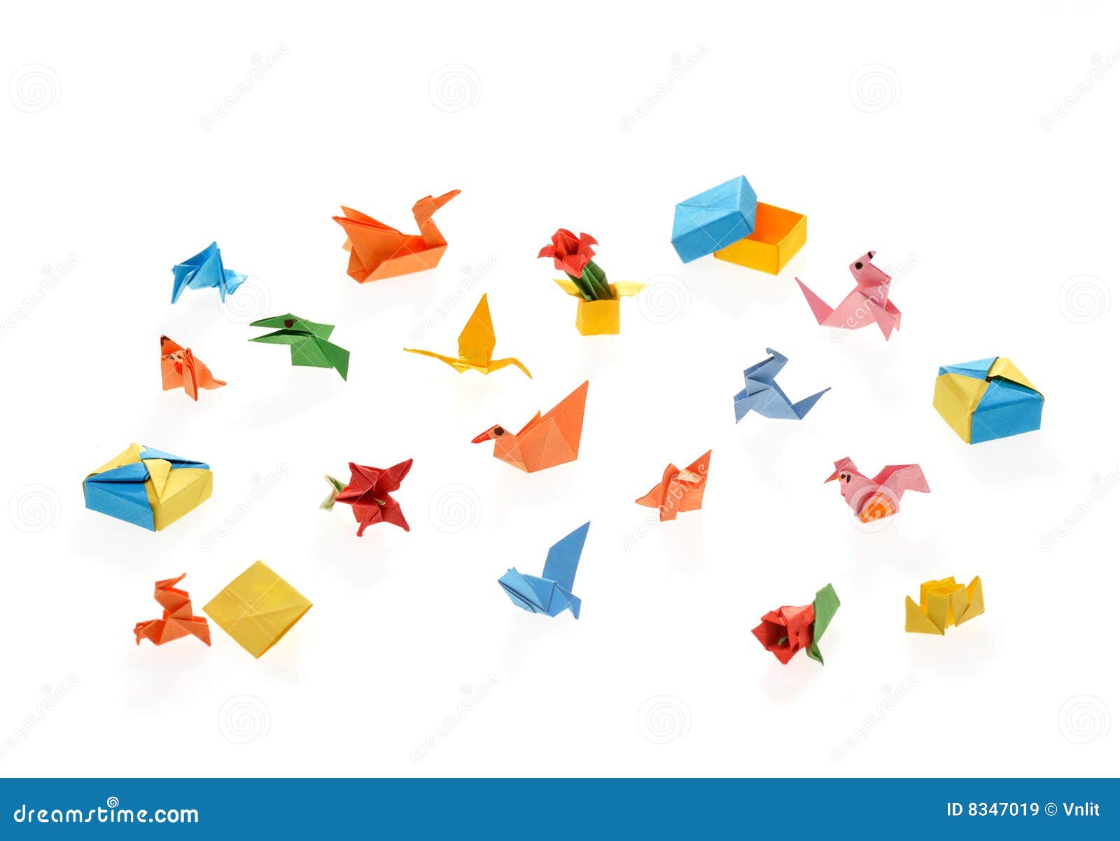 Tiny origami stock image. Image of origami, pink, paper - 8347019