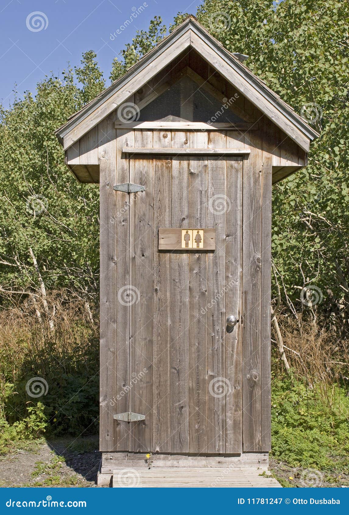 Tiny Outhouse in the Outdoors Stock Image - Image of structure, trees ...